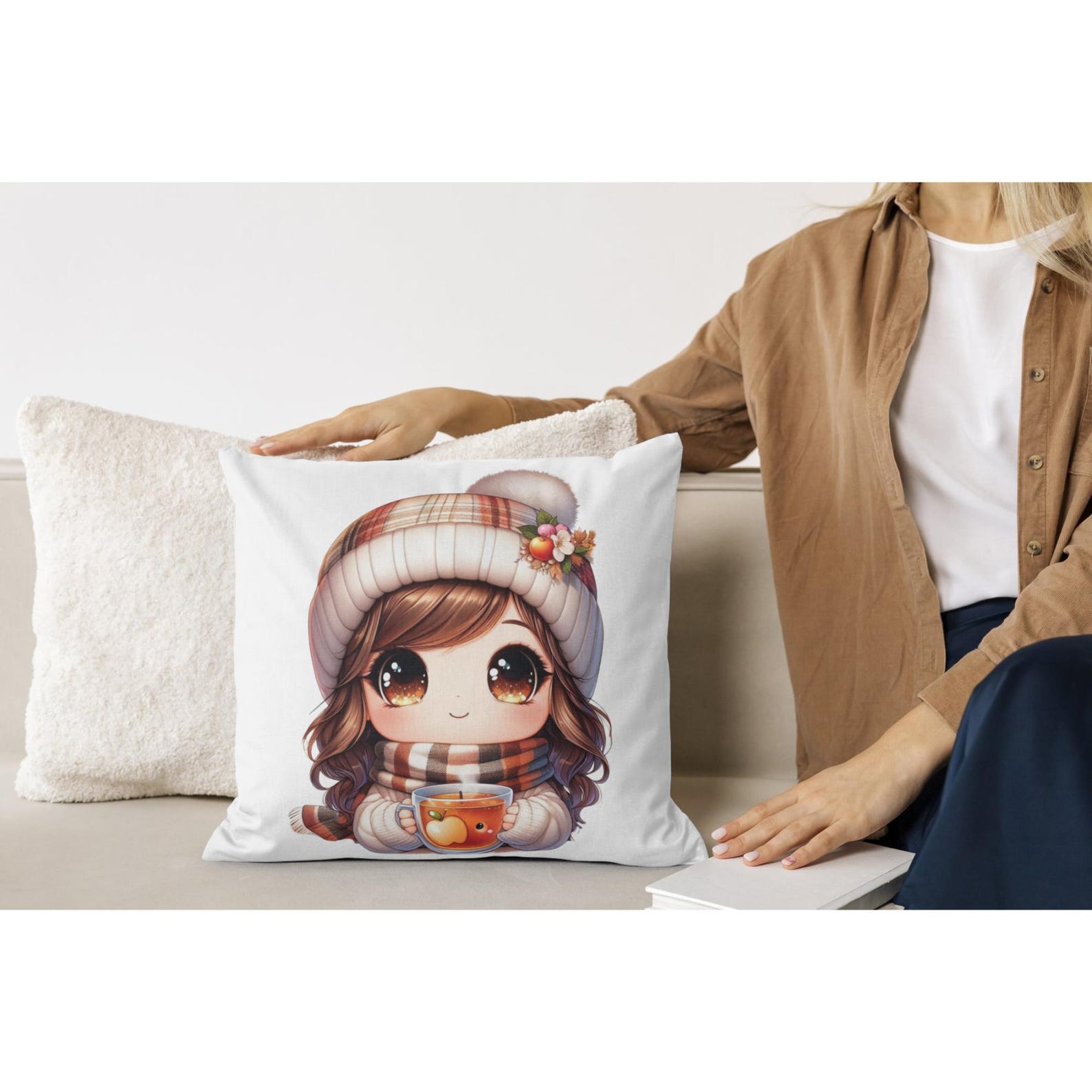 Cute Chibi Autumn Girl, Chibi Girl Clipart, Fall Girl, Cute Kawaii PNG ...