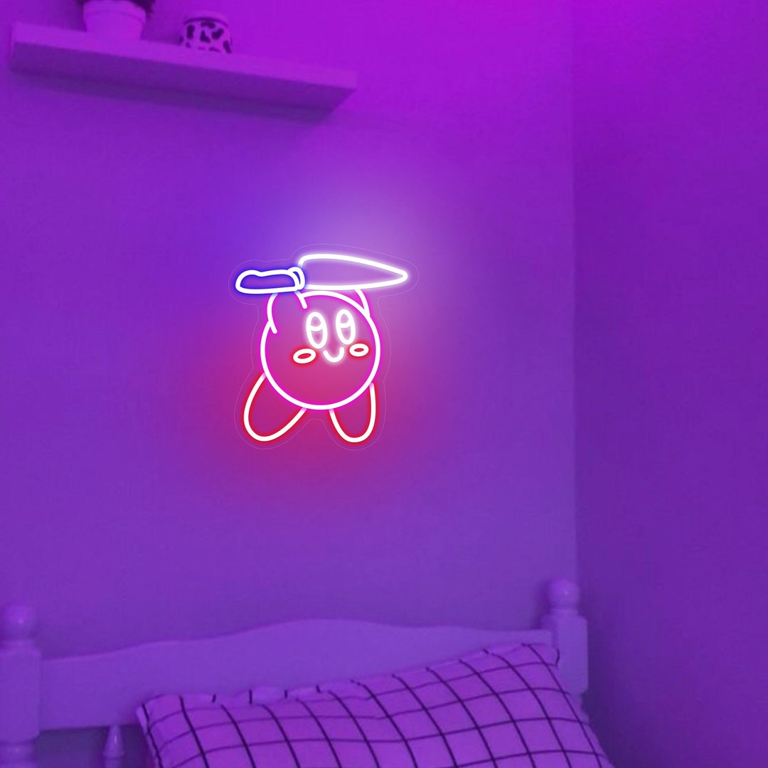 Kirby KNIFE Neon Sign, Led Kirby Sign, Kirby Led Lamp, Kirby ...