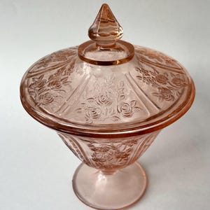 Vintage Federal Pink Depression Glass, Rose Pattern - Etsy