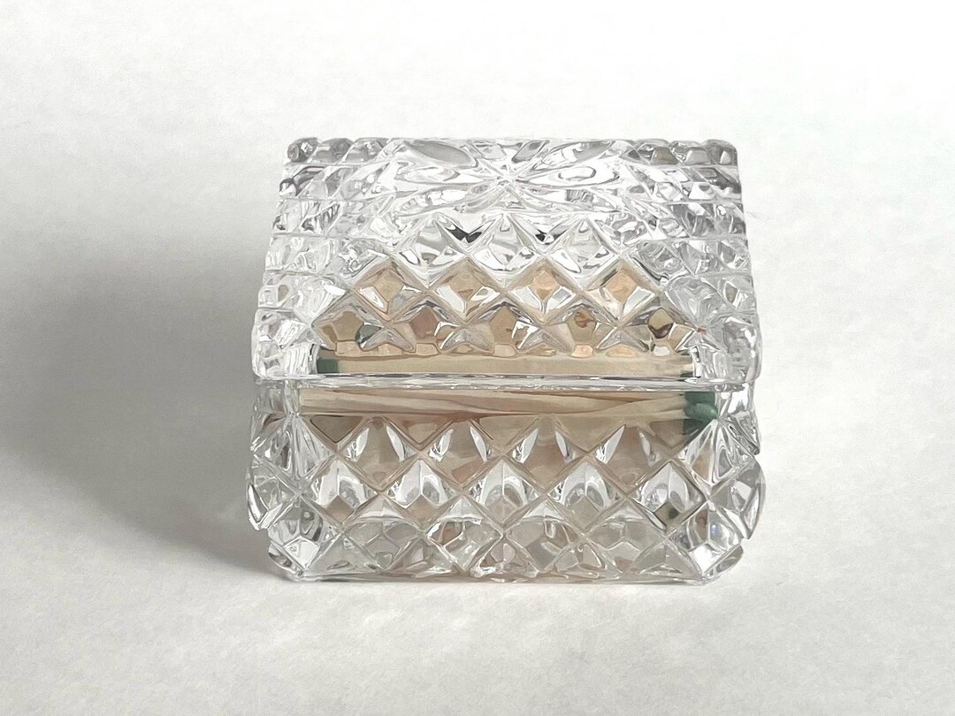 Crystal Trinket Box, Crystal Match Holder - Etsy