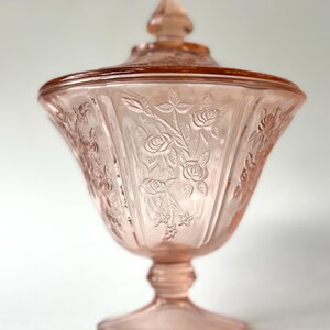 Vintage Federal Pink Depression Glass, Rose Pattern - Etsy
