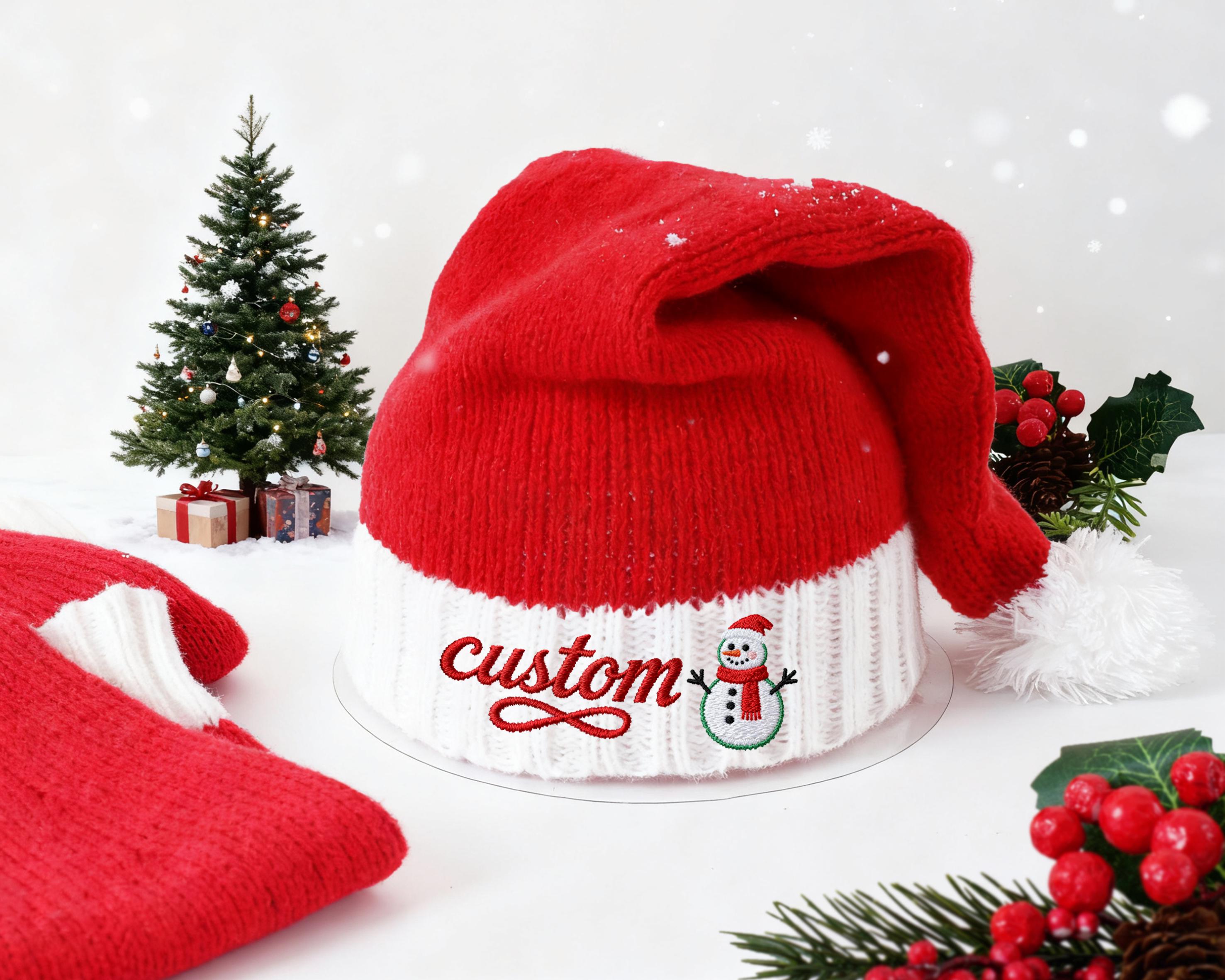 Custom Embroidered Santa Hats, Personalized Santa Hat, Beanie for ...