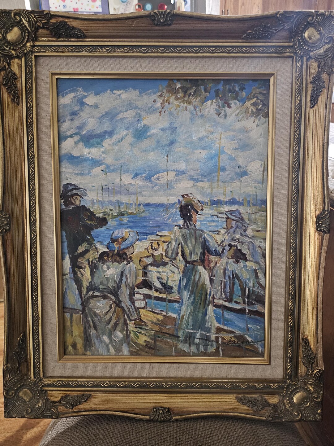 Impressionist Landscape Signed Barton With Ornate Gold Frame - Etsy