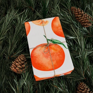 Orange/ Fruit Wrapping Paper for Birthday/ Holiday/ Christmas/ Just ...