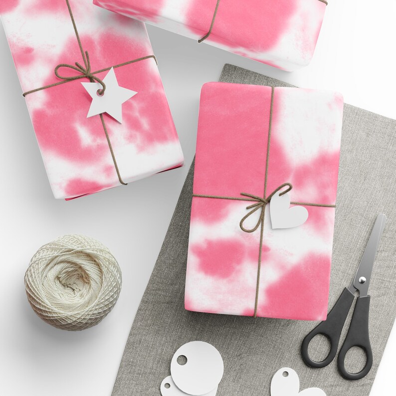 Pink Cowhide Wrapping Paper for Birthday/ Holiday/ Christmas/ Just ...