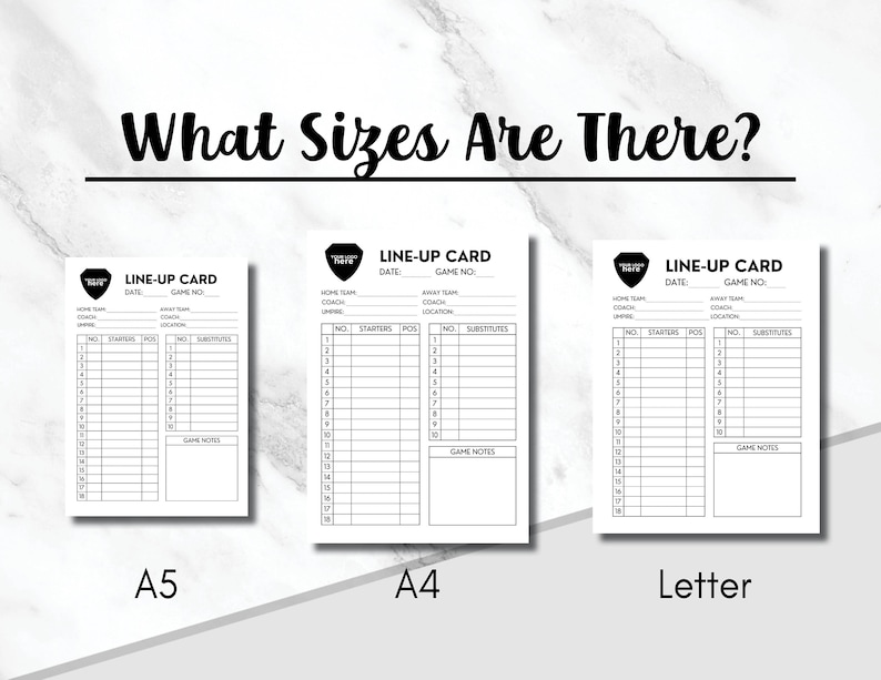 Baseball Softball Lineup Card Scoresheet, Little League Log Umpire ...