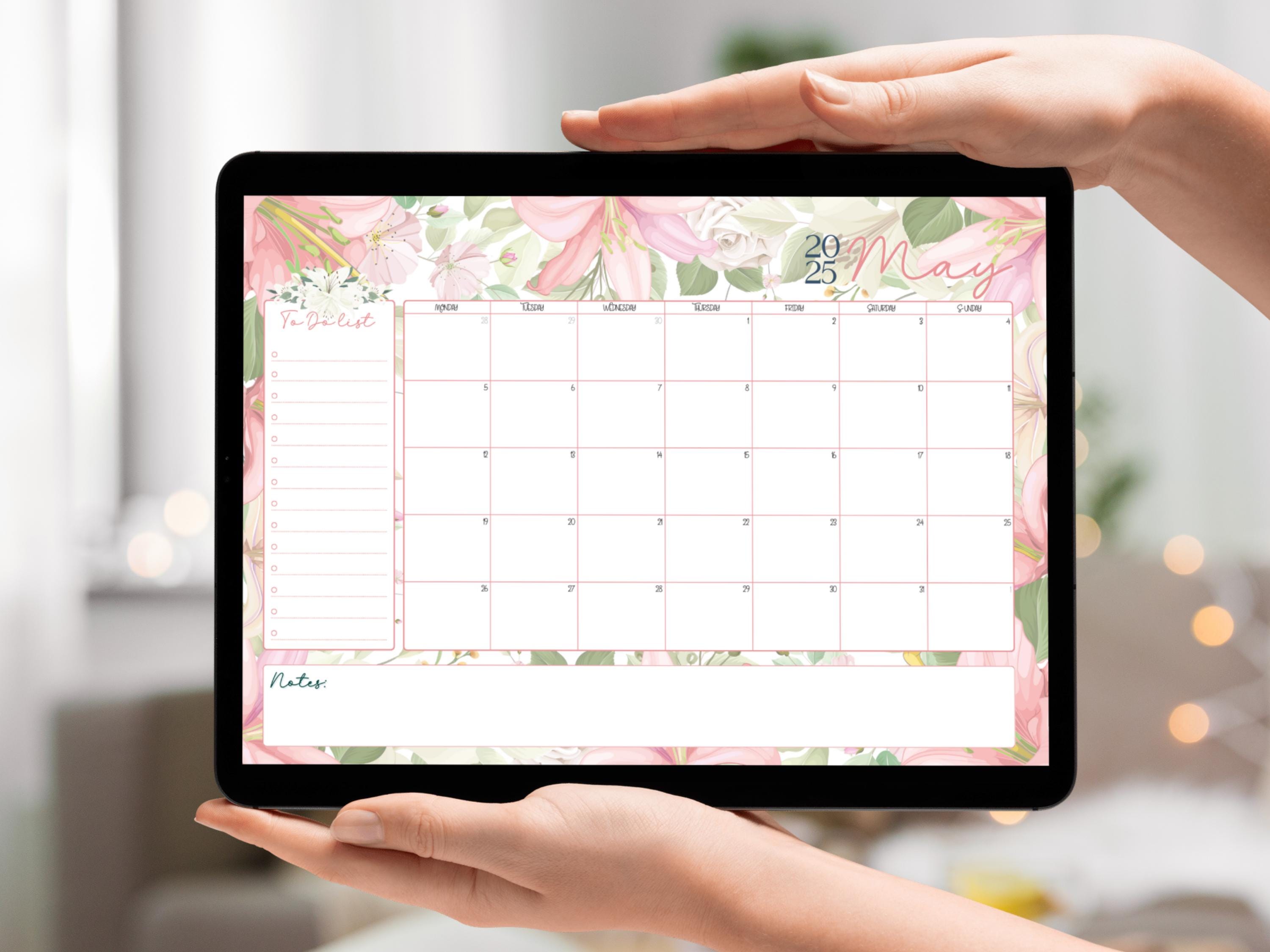 May 2025 Editable Calendar, Printable Monthly Planner Tasks May 2025 ...