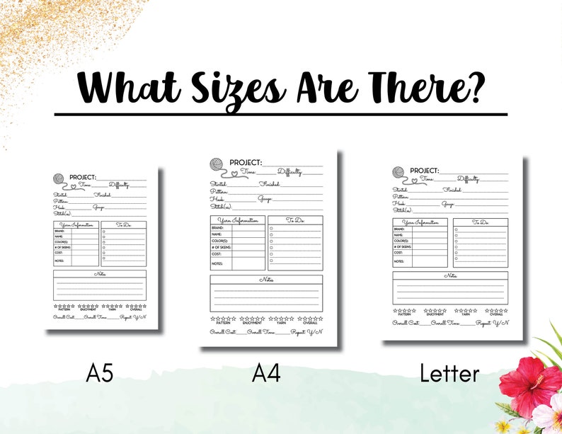 Printable Crochet Planner Tracker Organizer Journal Log Page, Knit ...