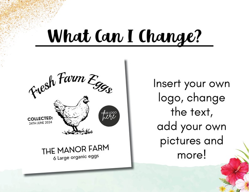 Editable Chicken Egg Tracker Log Box Carton Stickers Template, Bundle ...