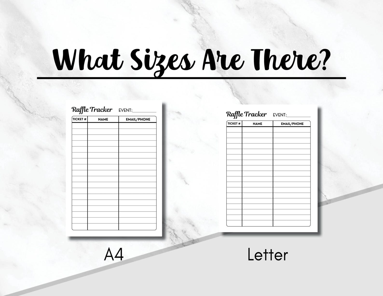 Raffle Tracker Editable Template Log Organizer, Ticket Fundraiser ...