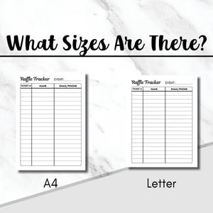 Raffle Tracker Editable Template Log Organizer, Ticket Fundraiser ...