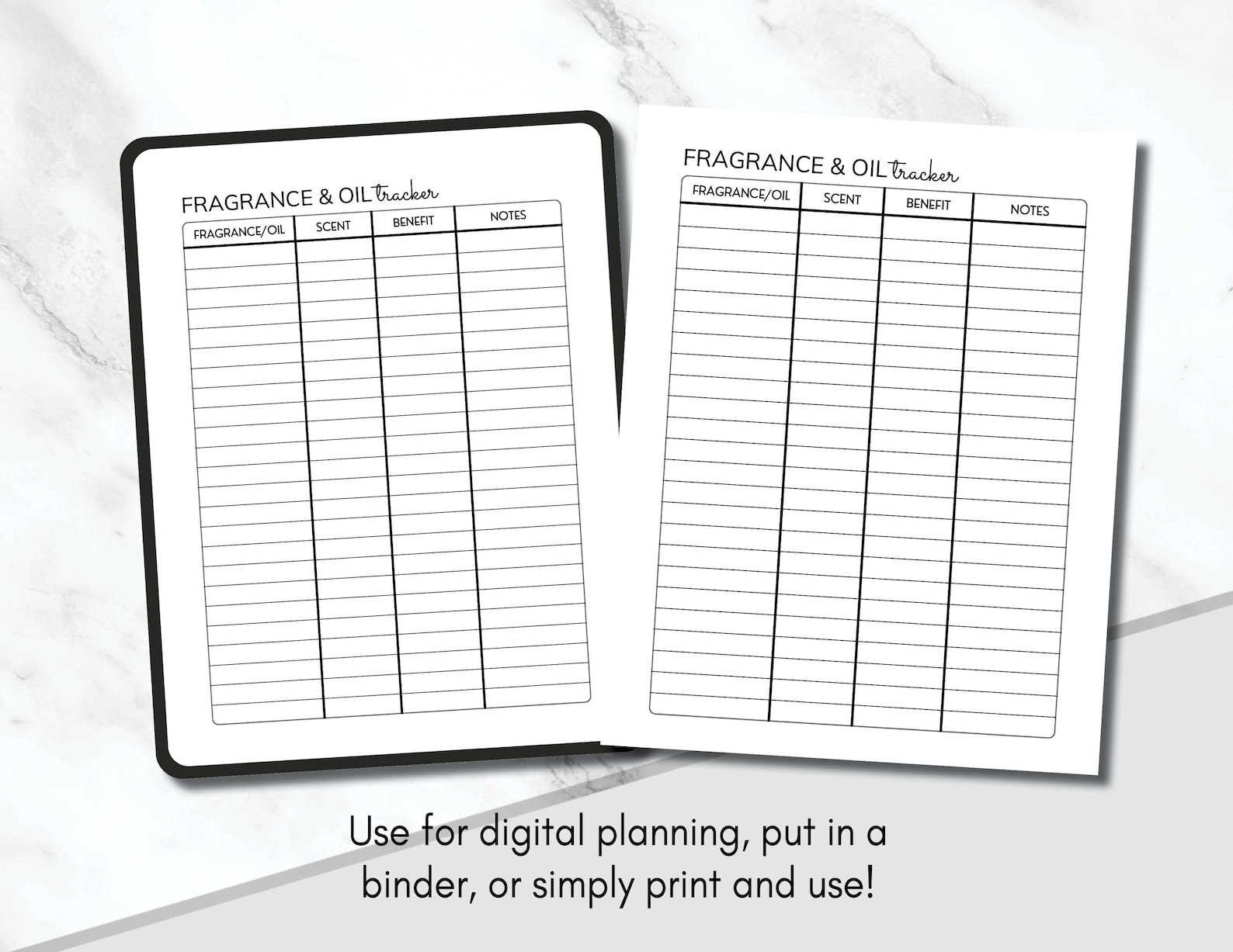Editable Fragrance Oil Log Tracker List Essential Planner, Perfume ...