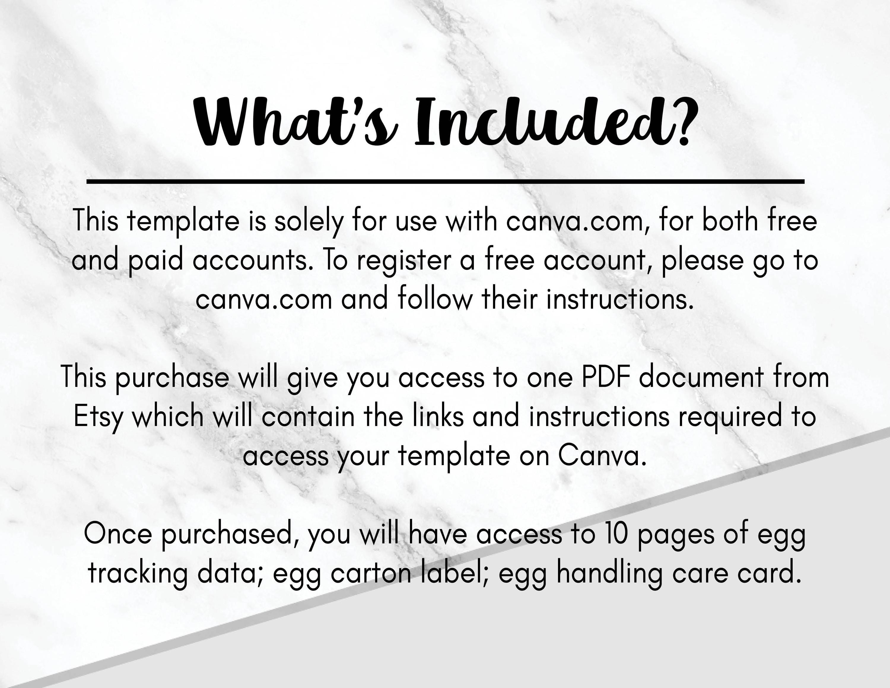 Editable Chicken Egg Tracker Log Labels Hatching Order Sales Form ...