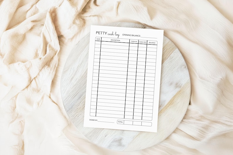 Editable Petty Cash Log Canva Template, Printable Cash Tracker PDF ...