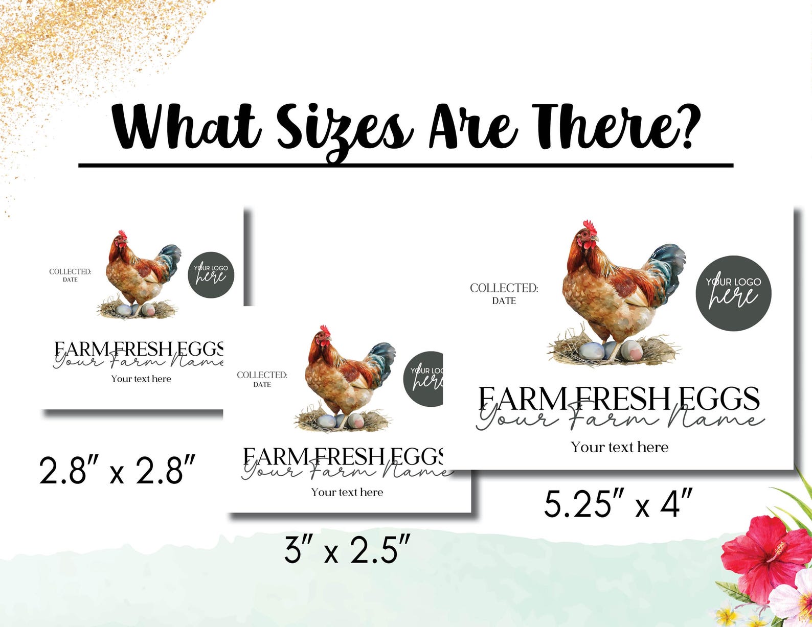 Custom Editable Egg Box Carton Labels Stickers Template, Personalized ...