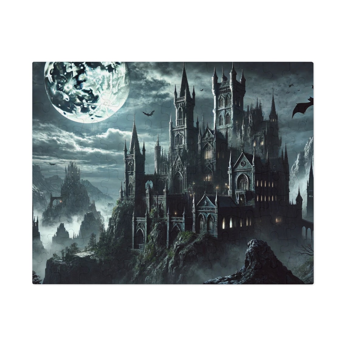Eclipse of the Gothic Fortress Jigsaw Puzzle 30, 110, 252, 500,1000 ...