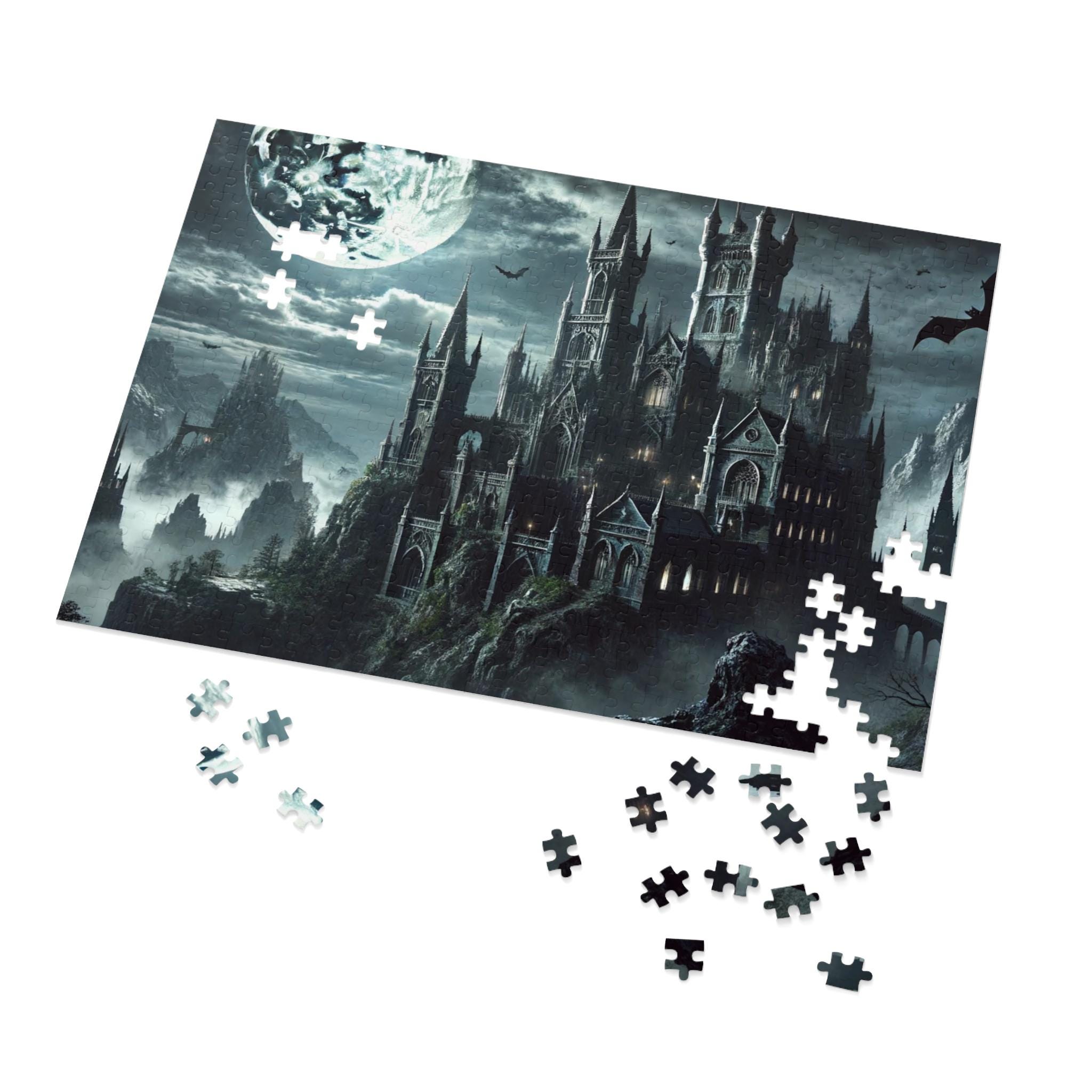 Eclipse of the Gothic Fortress Jigsaw Puzzle 30, 110, 252, 500,1000 ...