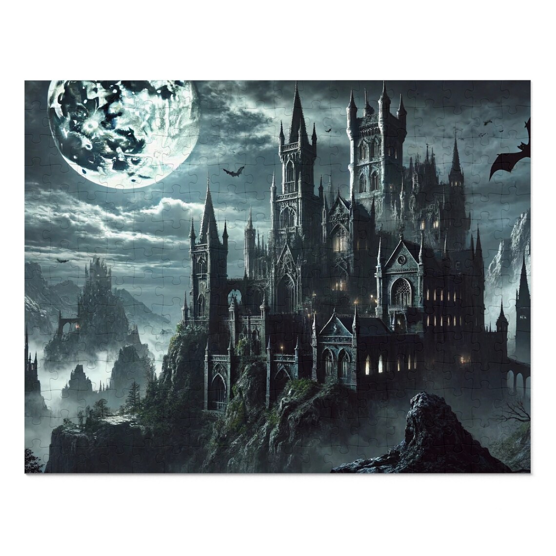 Eclipse of the Gothic Fortress Jigsaw Puzzle 30, 110, 252, 500,1000 ...