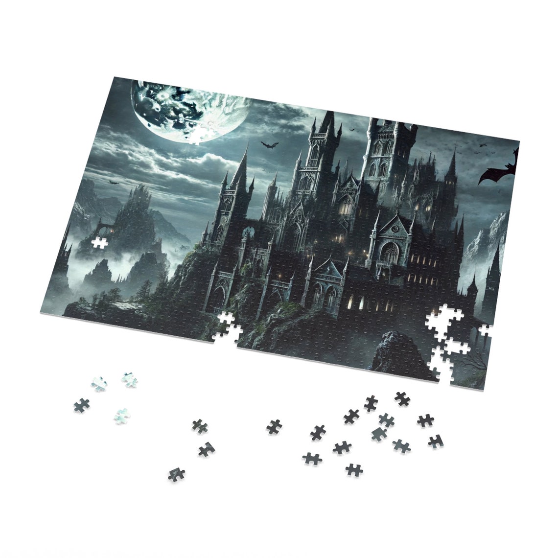 Eclipse of the Gothic Fortress Jigsaw Puzzle 30, 110, 252, 500,1000-piece - Etsy
