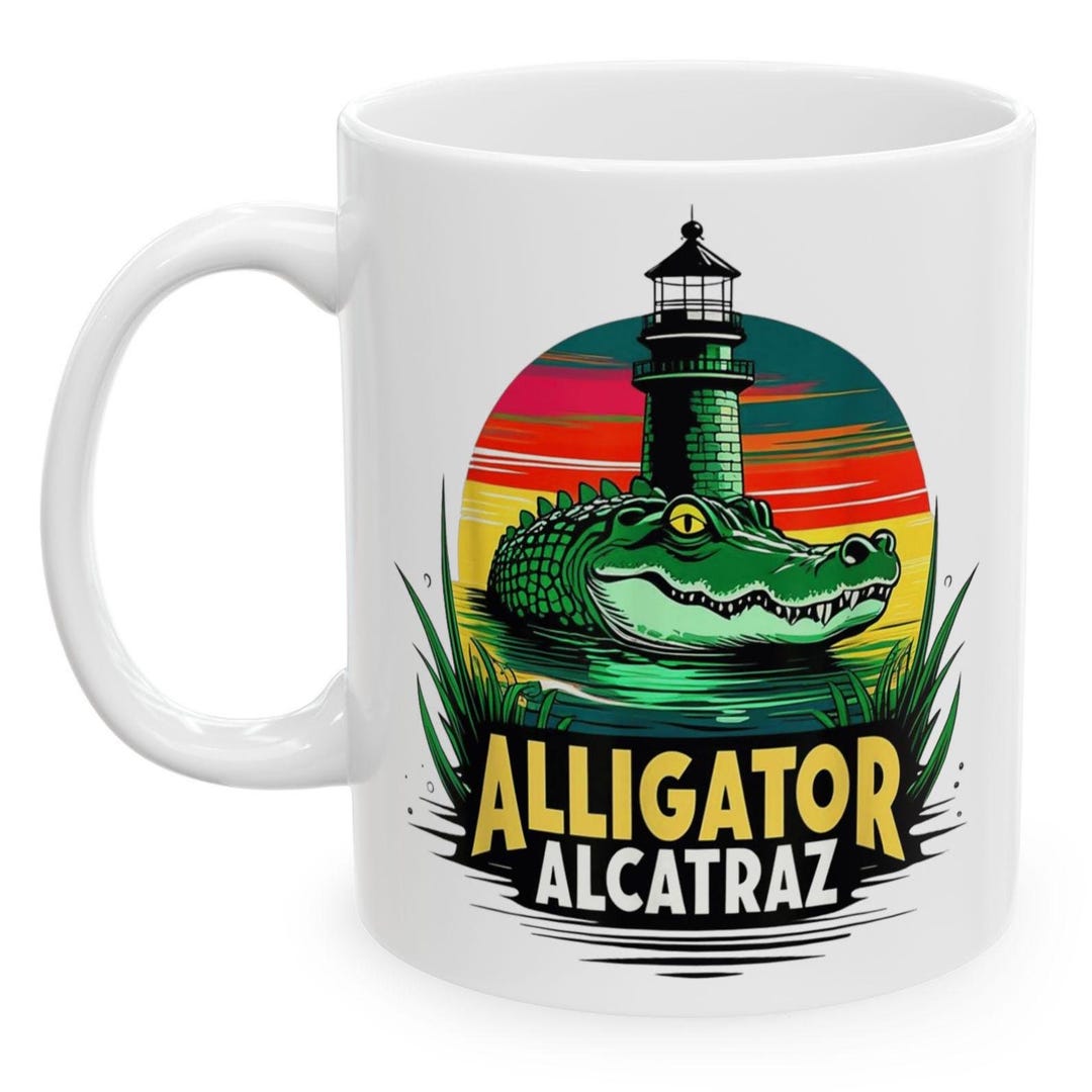 Alligator Alcatraz Vintage Inspired Adventure Ceramic Mug - Perfect for ...