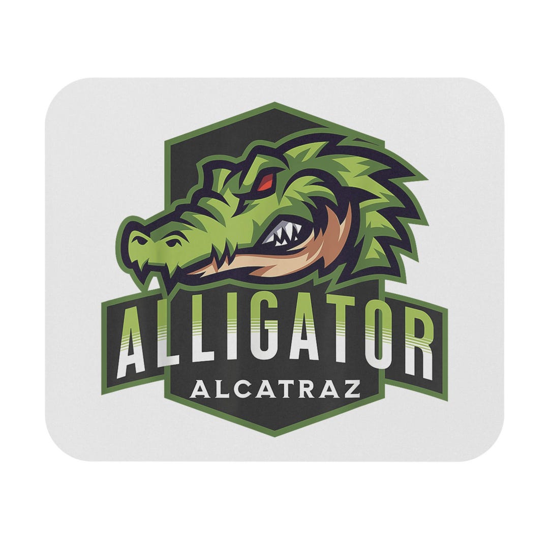 Alligator Alcatraz Mouse Pad - Gaming Desk Decor, Unique Gift for Home ...