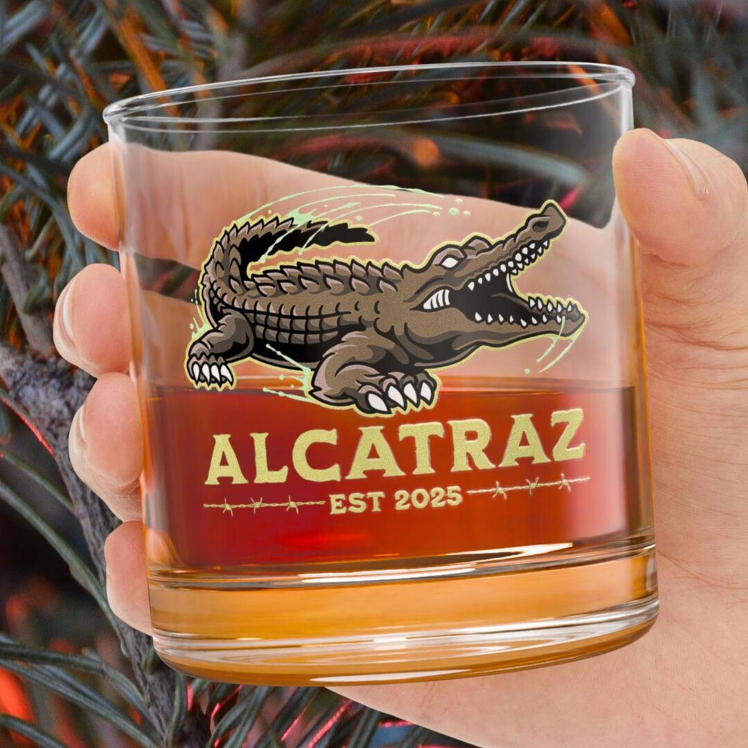 Alligator Alcatraz Rocks Glass, Unique Drinkware for MAGA Republicans ...