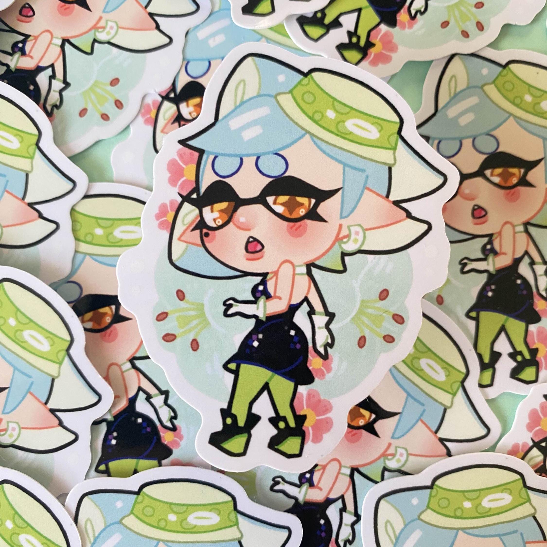 Splatoon + Flowers 2'5 Vinyl Stickers - Etsy