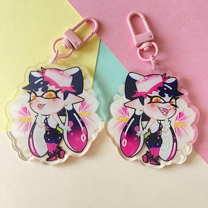 Splatoon + Flowers 2'5 Acrylic Keychains - Etsy