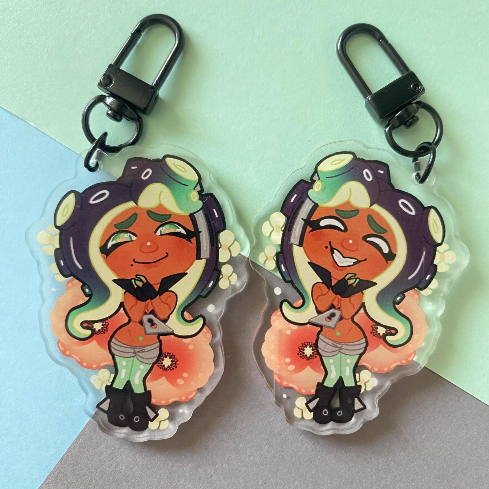 Splatoon + Flowers 2'5 Acrylic Keychains - Etsy