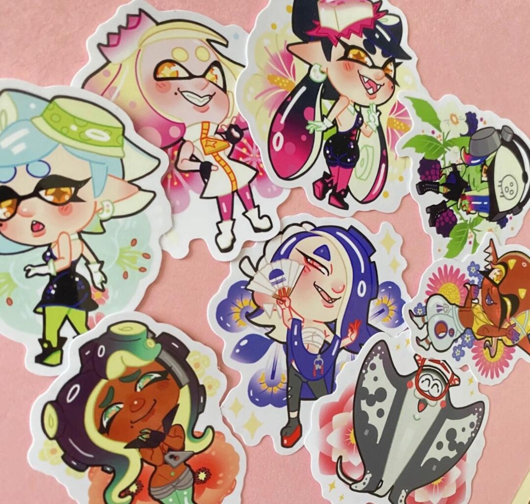 Splatoon + Flowers 2'5 Vinyl Stickers - Etsy