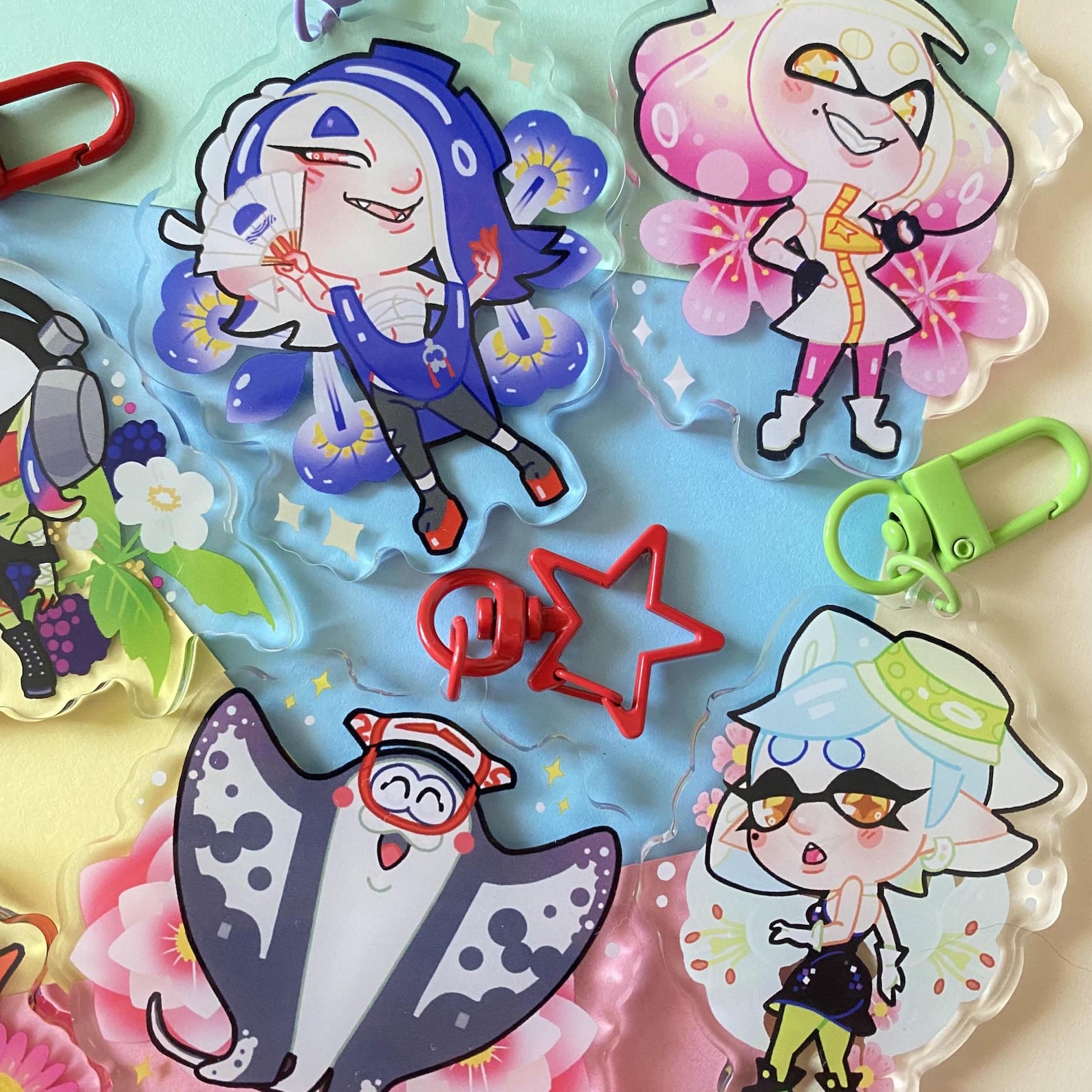 Splatoon + Flowers 2'5 Acrylic Keychains - Etsy