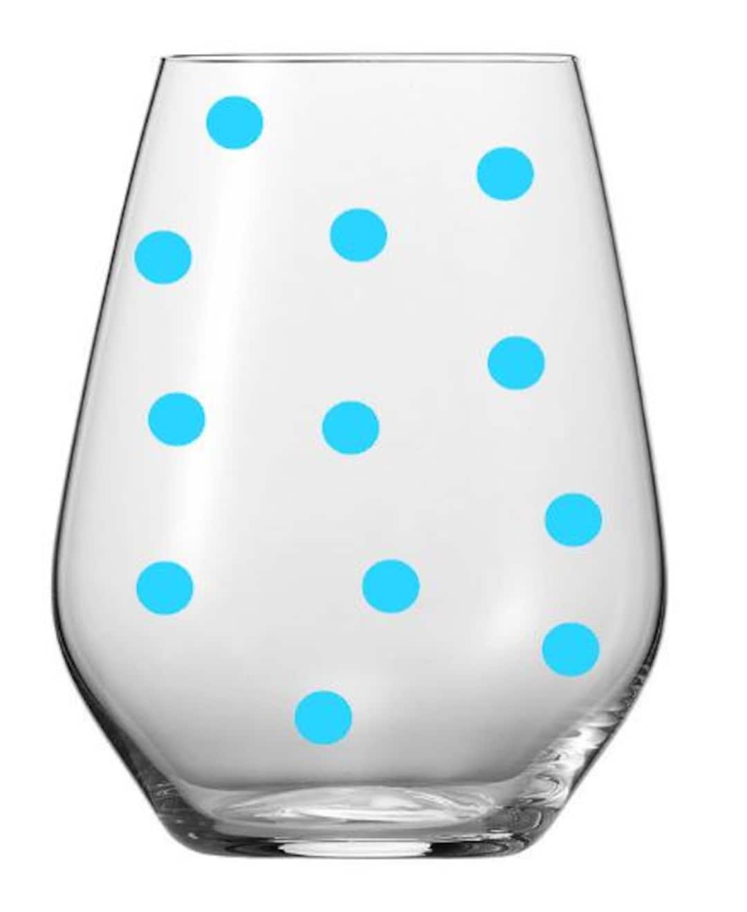 Dot Glass Decals, Wedding Wine Glass Decals, Polka Dot Decals, Glasses ...
