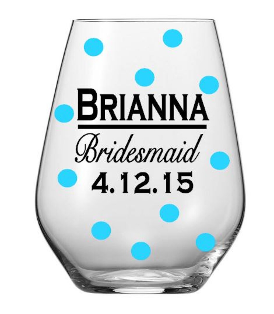 Dot Glass Decals, Wedding Wine Glass Decals, Polka Dot Decals, Glasses ...