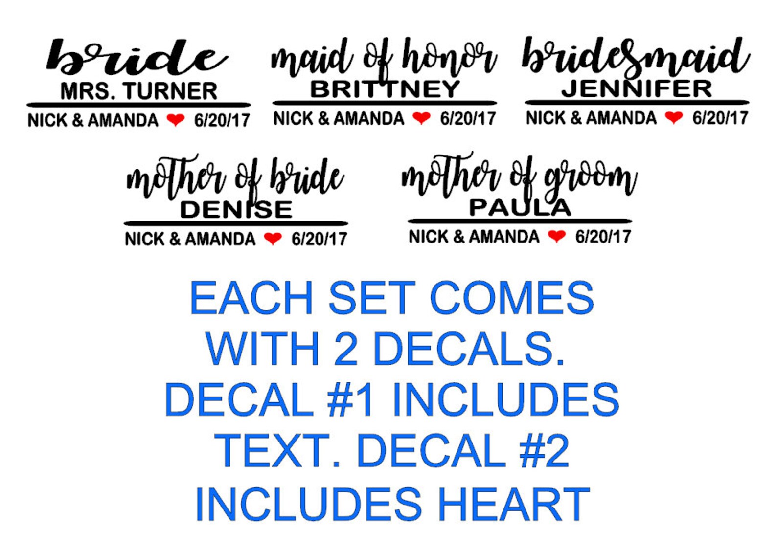 Personalized Champagne Glass Decals, Custom Wedding Champagne Glass ...