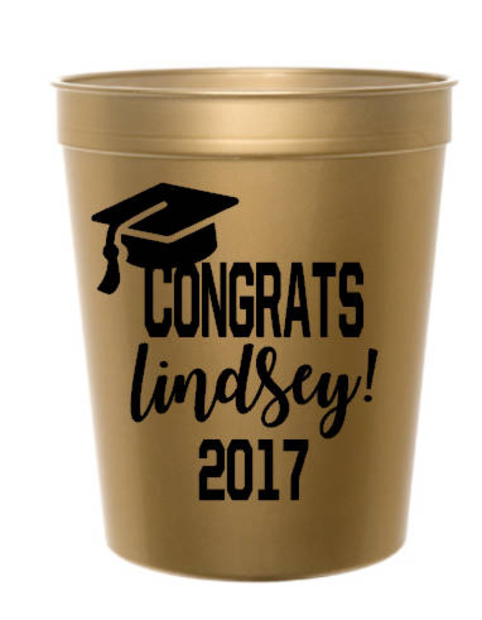 Personalized Graduation Party Cup Decal, Wine Glass or Beer Mug ...