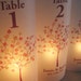 Wedding Table Number Luminaries, Custom Wedding Centerpiece ...