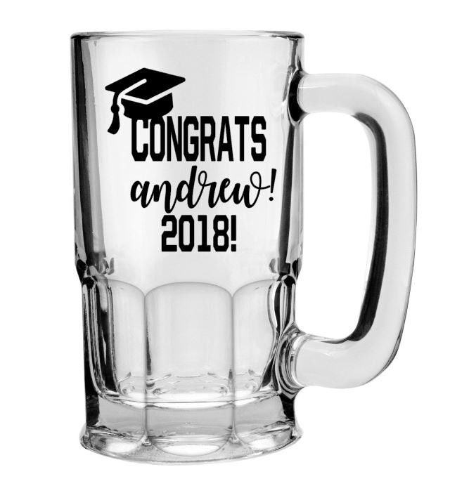 Personalized Graduation Party Cup Decal, Wine Glass or Beer Mug ...