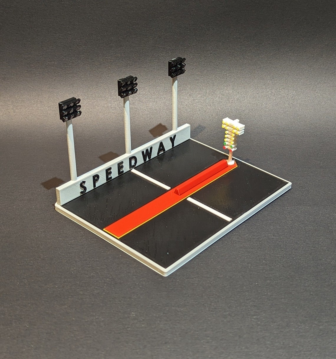 Miniature Drag Strip Diorama - Perfect for Hot Wheels and 1/64 Scale ...