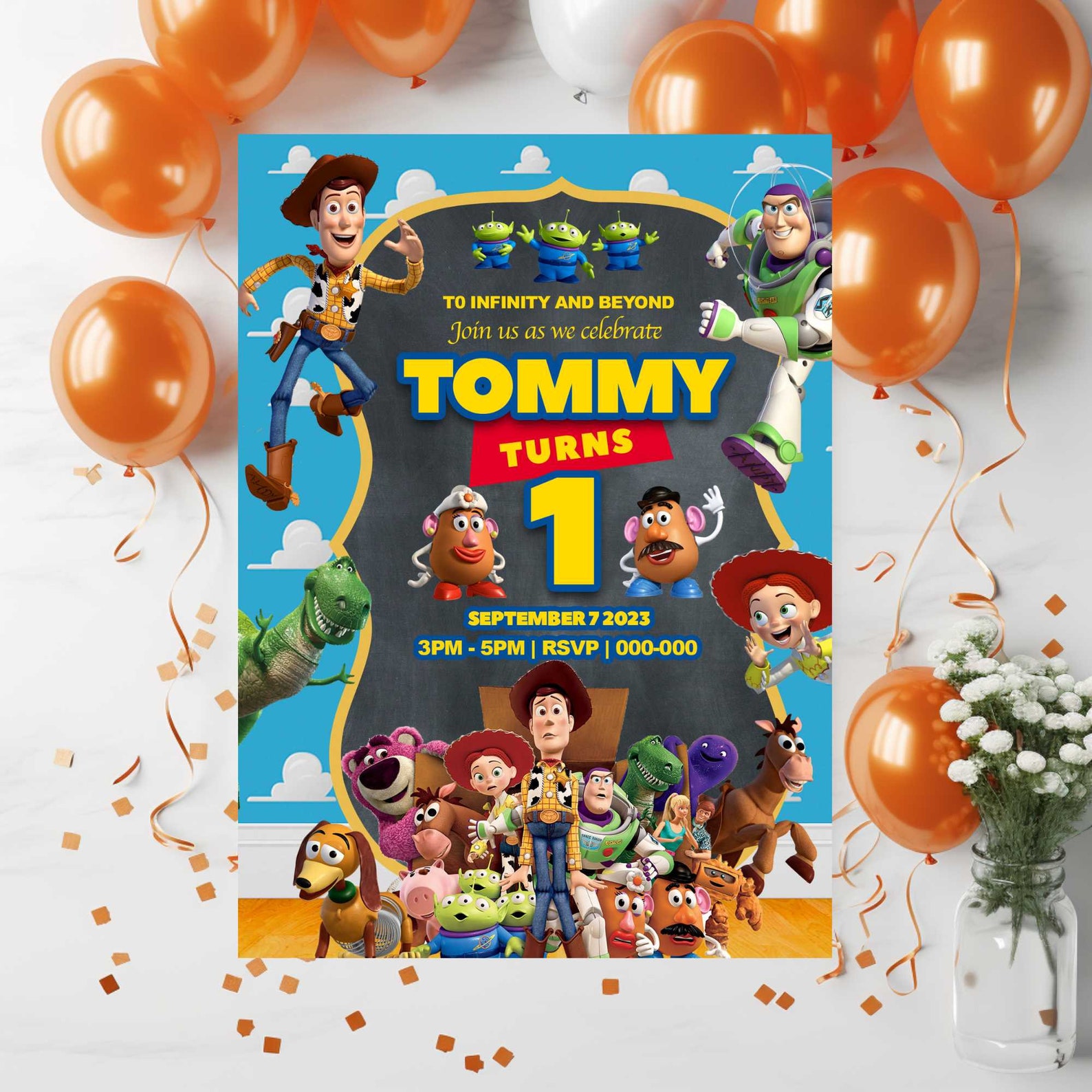 Editable Toy Story Invitation Toy Story Birthday Invitation Buzz ...
