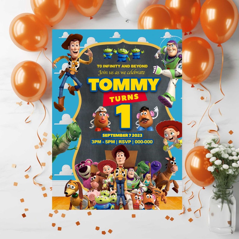 Editable Toy Story Invitation Toy Story Birthday Invitation Buzz ...