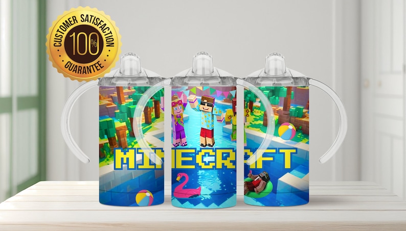 Minecraft 12oz Sippy Cup Kids Sublimation 12 Oz Tumbler Wrap PNG SVG ...