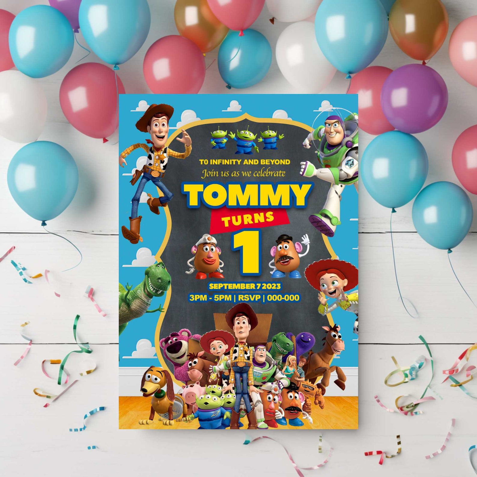 Editable Toy Story Invitation Toy Story Birthday Invitation Buzz ...