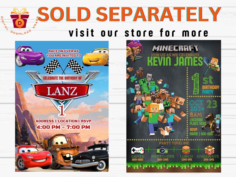 Minecrafter Invitation | Pool Party Editable Invitation, Summer ...