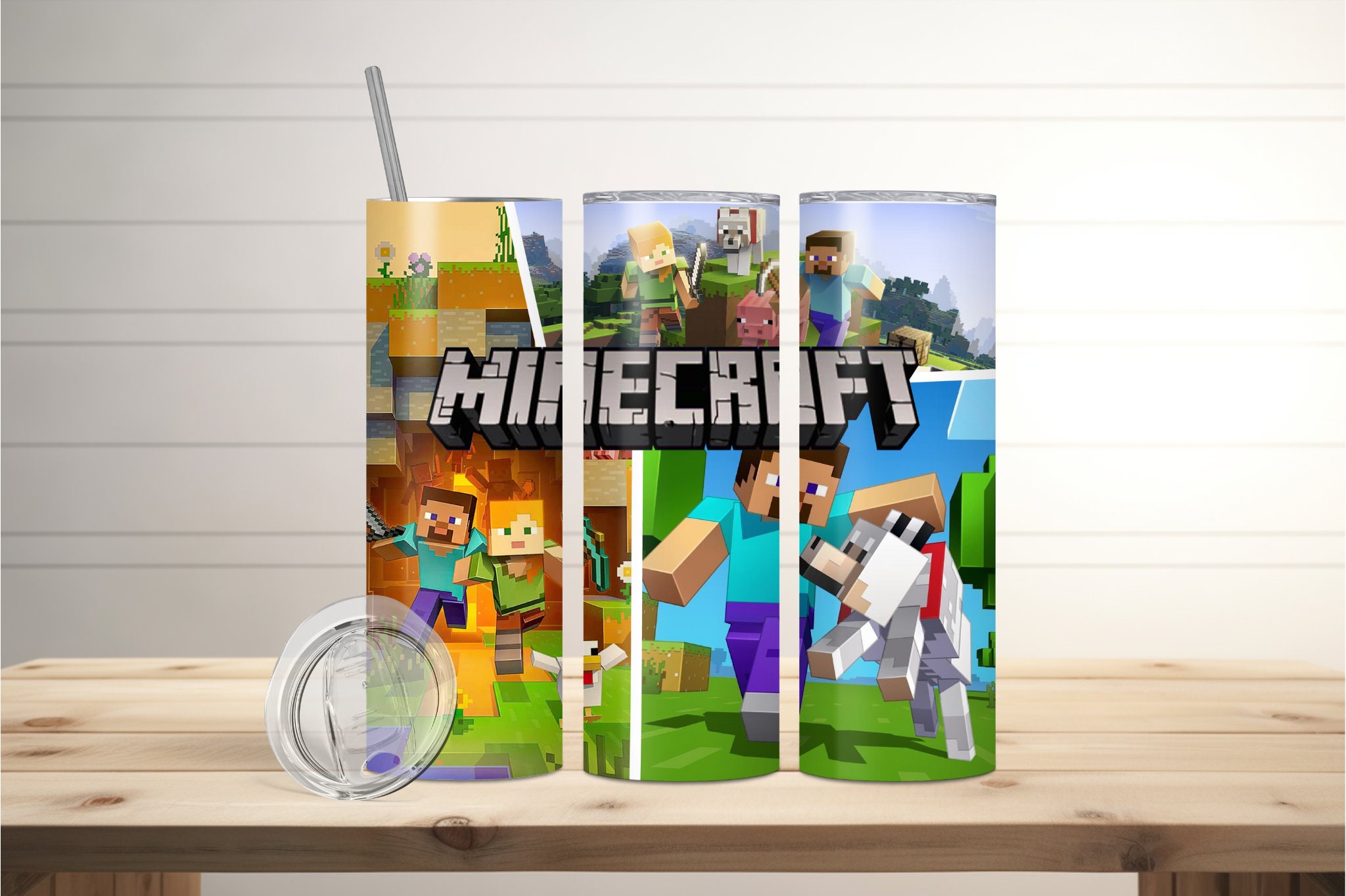 Video Game Minecrafter Tumbler Wrap 20oz Sublimation PNG SVG Download ...
