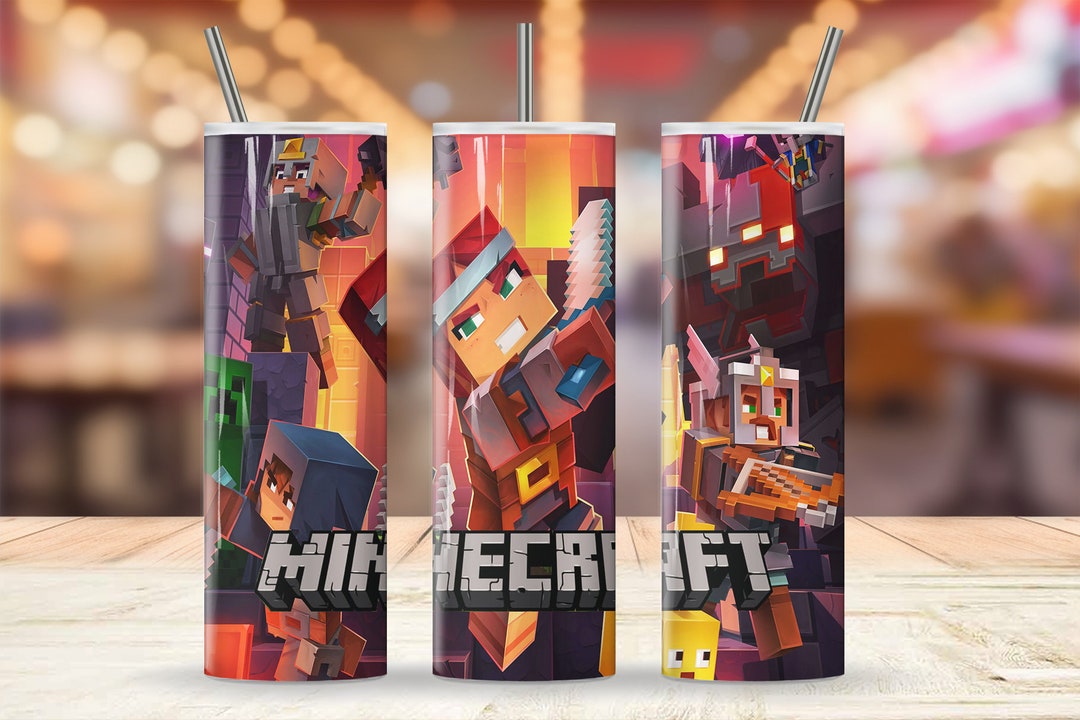 Digital Minecraft Tumbler Wrap 20oz Sublimation PNG SVG Download Gamer ...