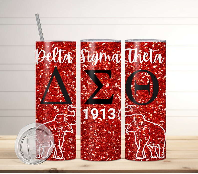 Delta Sigma Theta Sorority Tumbler Wrap Sublimation Design PNG SVG ...