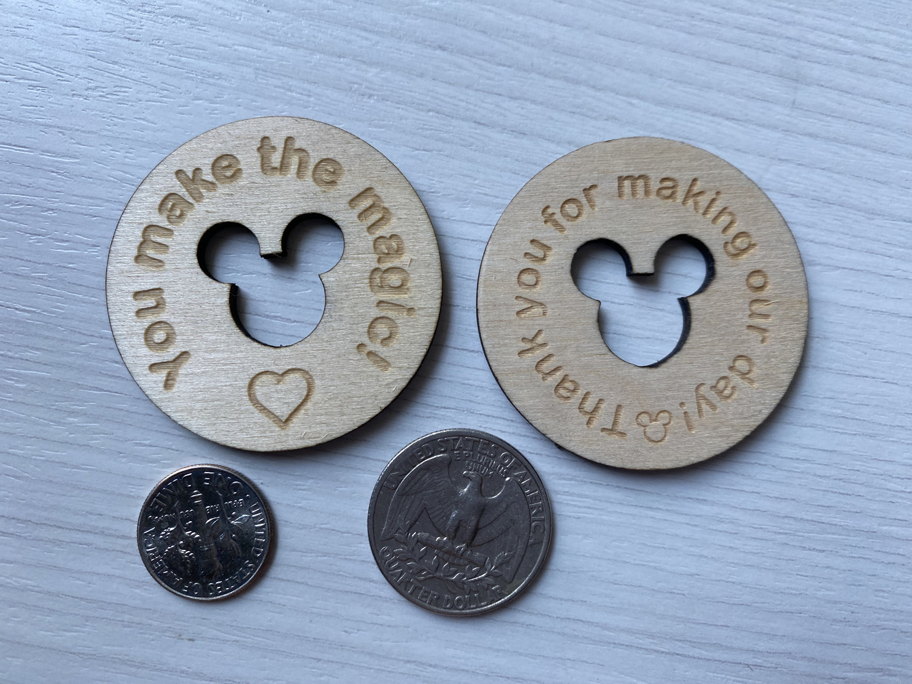 10 Cast Member Appreciation Tokens - Personalized Thank You Coins ...