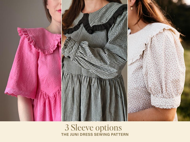 Peter Pan Collar Dress Sewing Pattern | Cottagecore Prairie Style ...