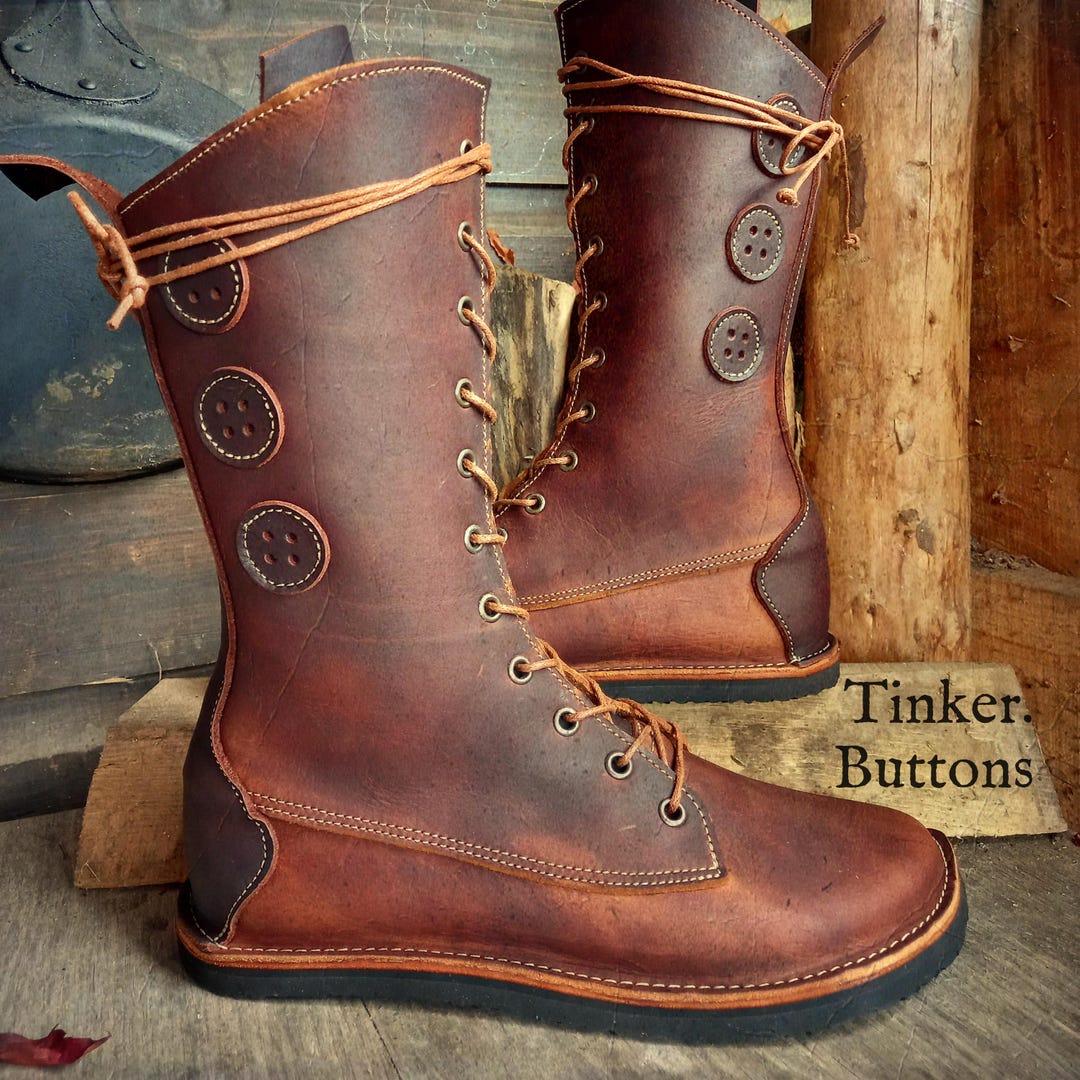 MTO. TINKER Button. Round Toe Shape. Fairytale Boots. Tawny / Castagno ...