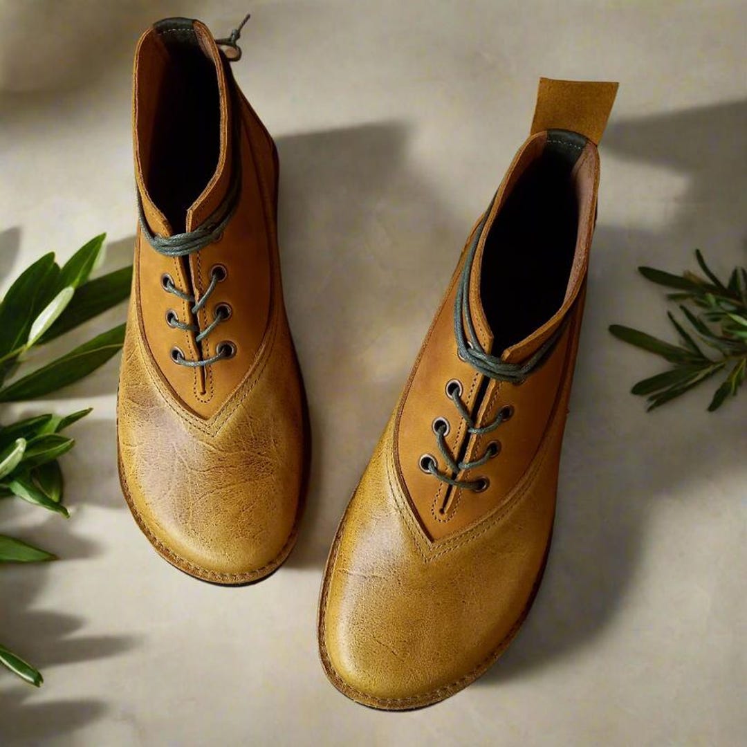 UK 7. WILLO Cottage Core Boot. 4977. Finest Italian Leather. Handmade ...